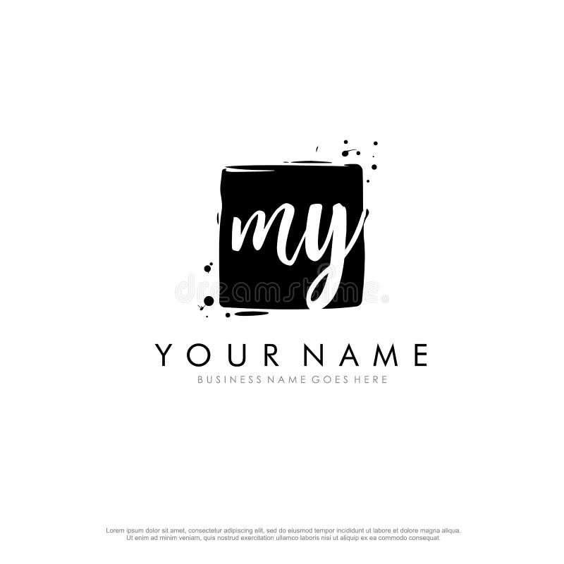 MY Initial Square Logo Template Vector. a Logo Design for Company and ...