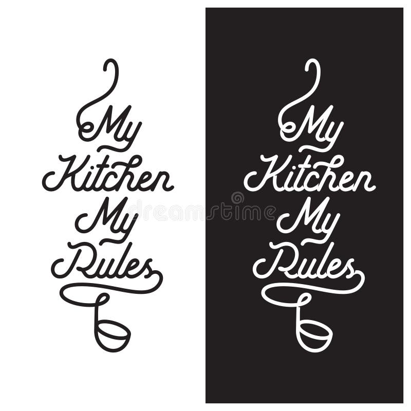 Kitchen Related Typography Set. Quotes about Cooking. Vintage Vector ...