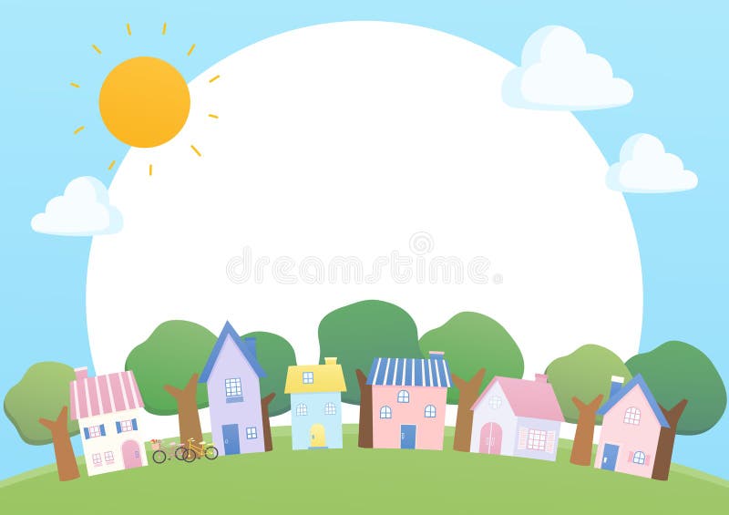 My little hometown frame 2 stock vector. Illustration of lifestyle ...