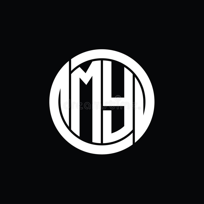 MY Logo Monogram Shield Inside Circle Shape Vector Images Design ...