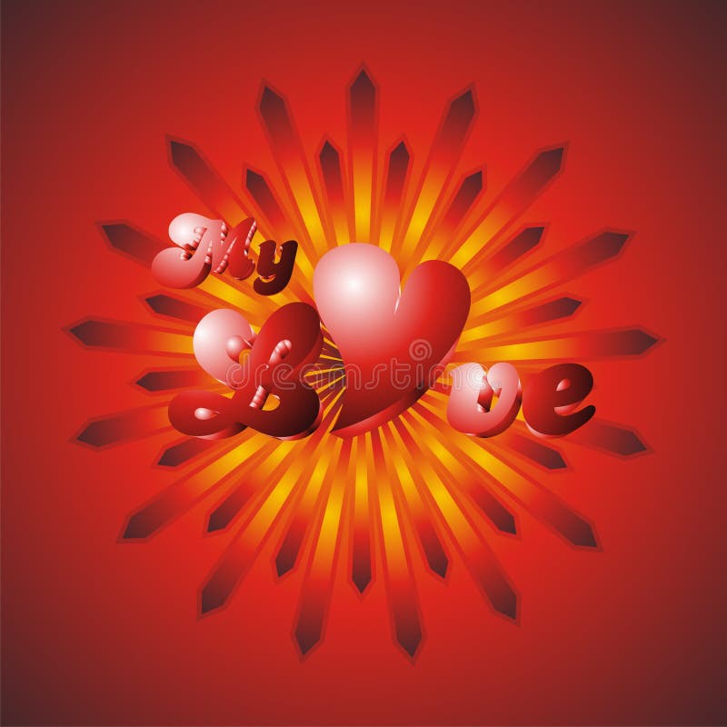 My love stock vector. Illustration of gift, holiday, dating - 12307949