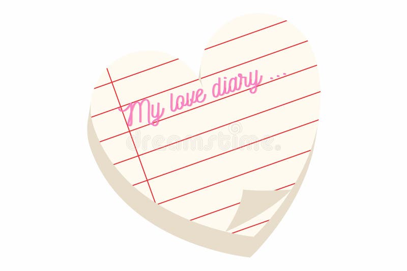 Love Diary stock illustration. Illustration of book, february - 29074184