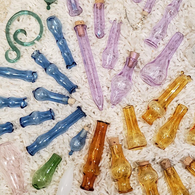 My miniature glass bottles stock photo. Image of fish - 240648502