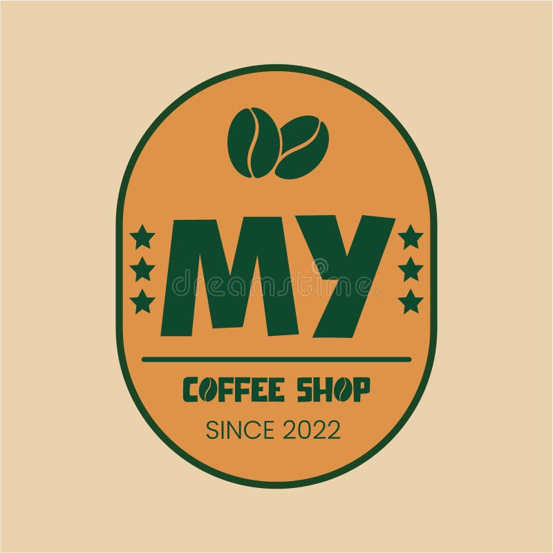 MY Modern Coffee Shop Logo Design High Quality Image Stock Vector ...