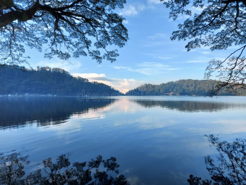 My Morning View in Ngebel Lake Stock Image - Image of view, cloud ...