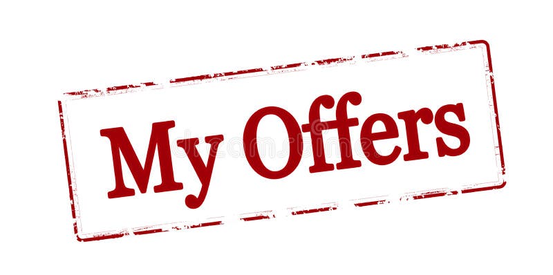My offers stock illustration. Illustration of text, sign - 82272276