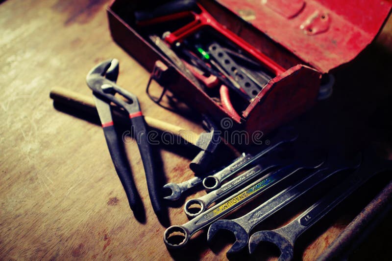 My Old Tools for Fix Everything. Stock Photo - Image of mechanic ...