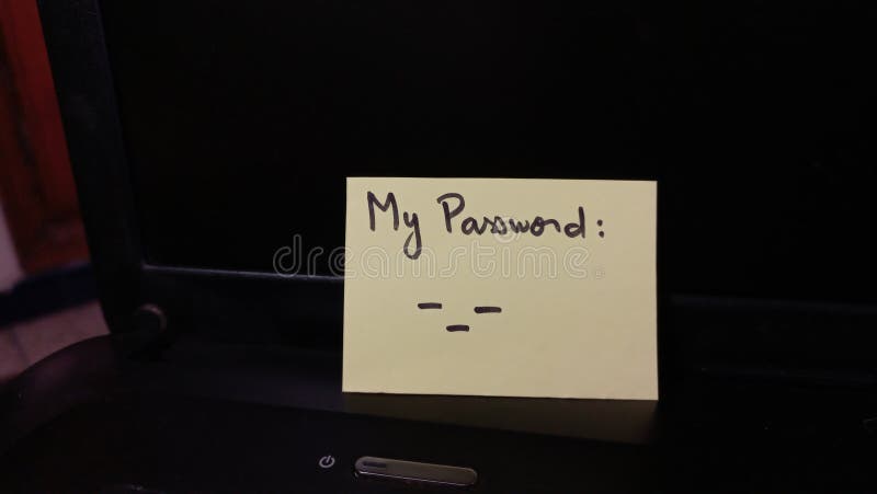 My Password : -_- on Sticky Notes Stock Image - Image of email, safety ...