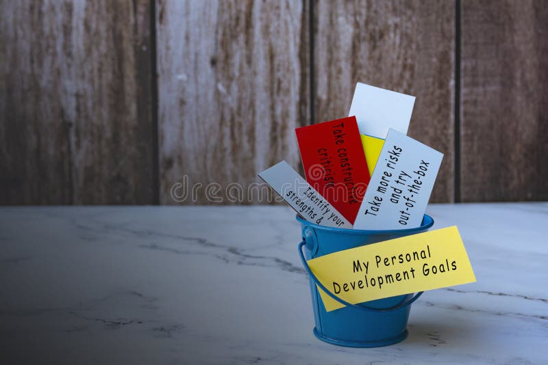 My Personal Development Goals Written on a Colorful Paper Inside a ...