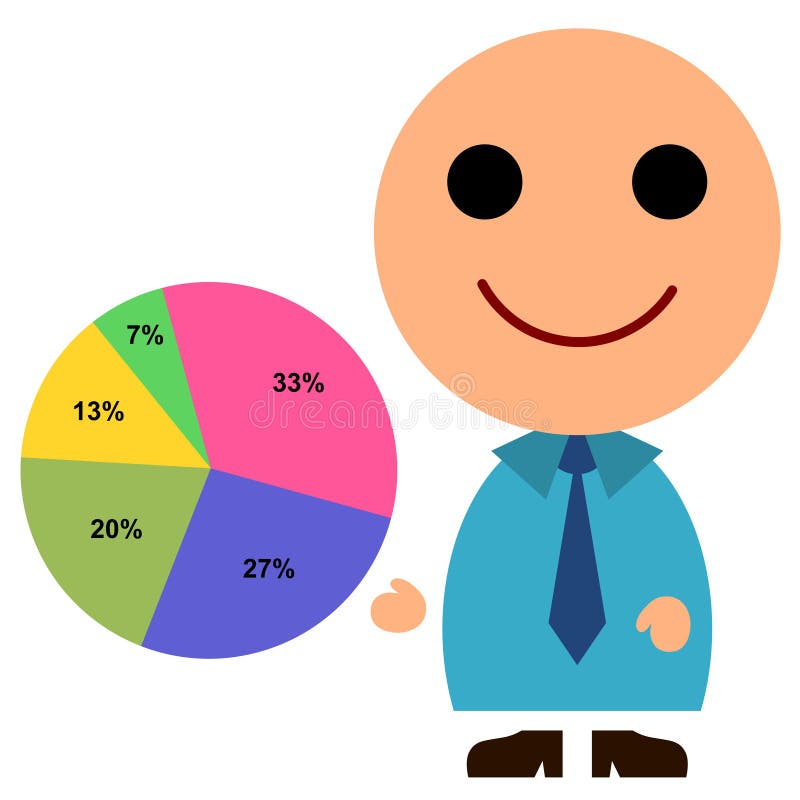 My pie graph stock illustration. Illustration of cartoon - 42869222