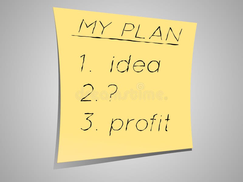 My plan stock illustration. Illustration of plan, note - 33784704
