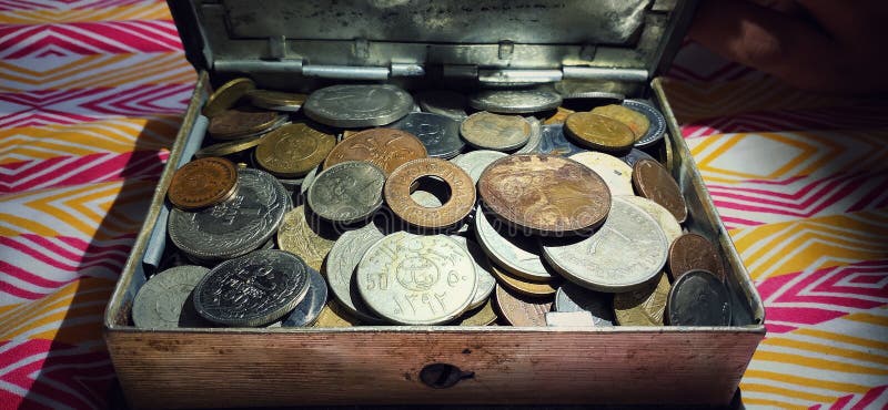 My Precious Treasure. Coin Collection Stock Photo - Image of metal ...