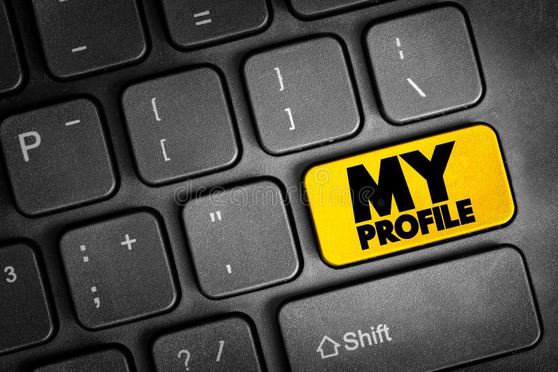 My Profile Text Button Keyboard Concept Background Stock Photos - Free ...