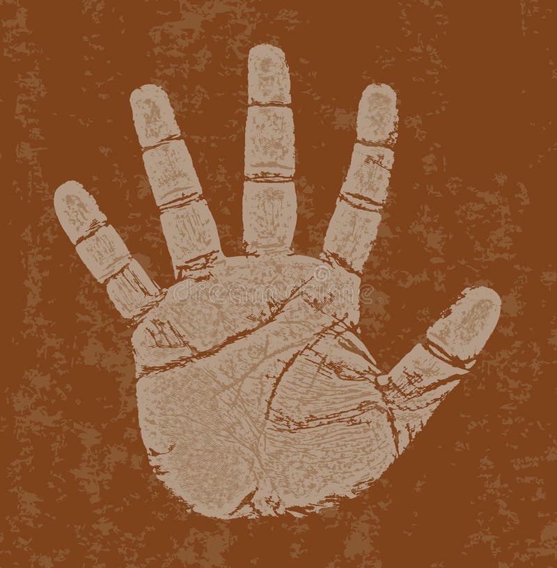 My right hand stock vector. Illustration of fingerprint - 5997991