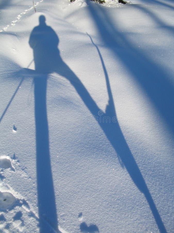 My shadow stock photo. Image of white, women, skier, legs - 435858
