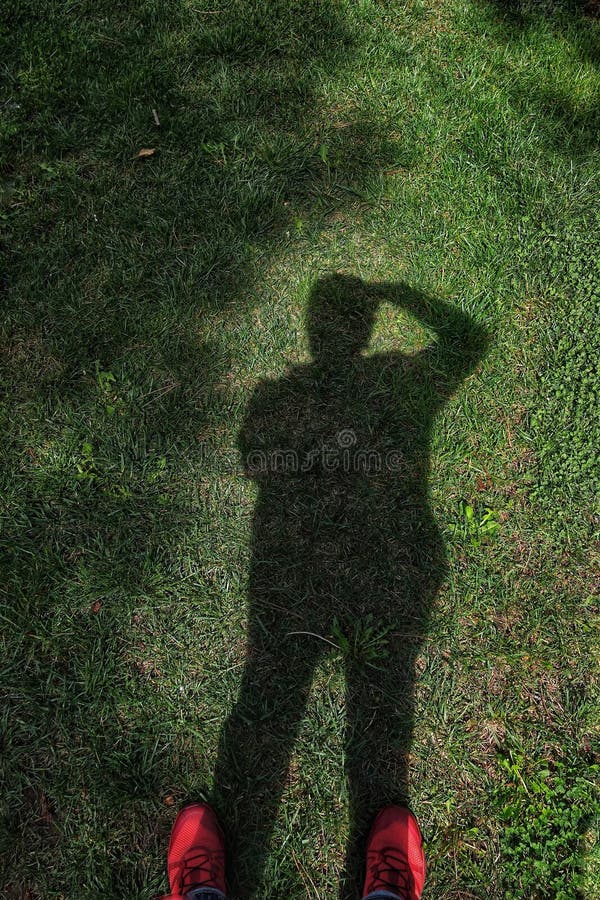 My Shadow Wearing a Pair of Red Sneakers Stock Photo - Image of season ...