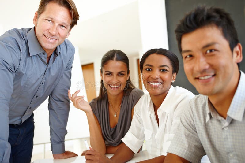 This is My Team and I Couldnt Ask for Better. Diverse Group of Business ...