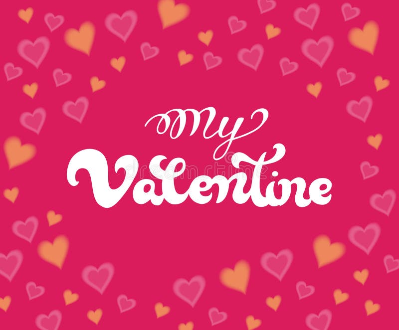 My Valentine Handwritten Text for Invitation, Flyer, Greeting Card ...