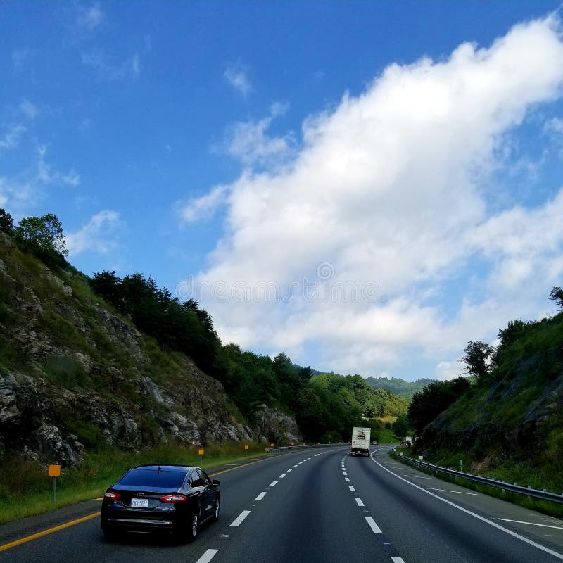 My View As an Over the Road Tractor Trailer Driver Editorial Stock ...