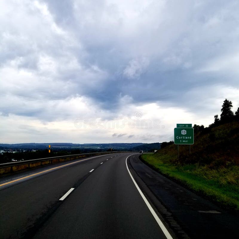 My View As an Over the Road Tractor Trailer Driver Stock Image - Image ...
