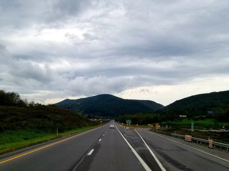 My View As an Over the Road Tractor Trailer Driver Stock Image - Image ...