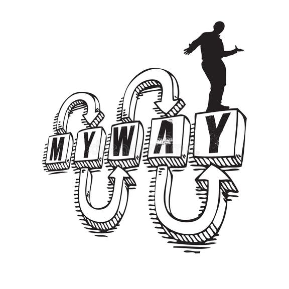 My Way vector illustration stock vector. Illustration of track - 319985486