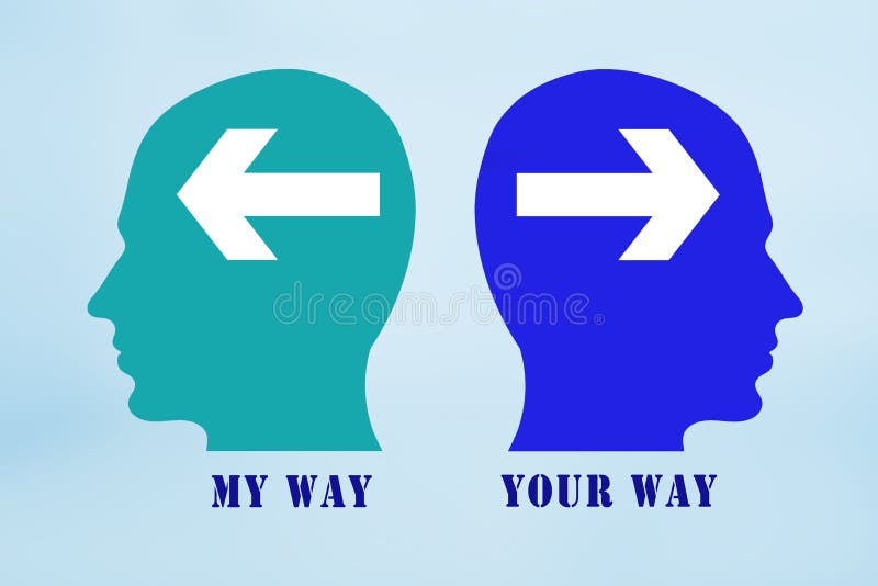 My way your way sign stock illustration. Illustration of contradict ...