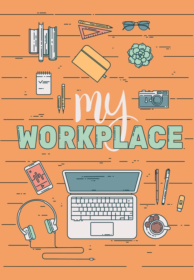 My job place stock illustration. Illustration of special - 25781097