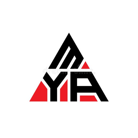 MYA Triangle Letter Logo Design with Triangle Shape. MYA Triangle Logo ...