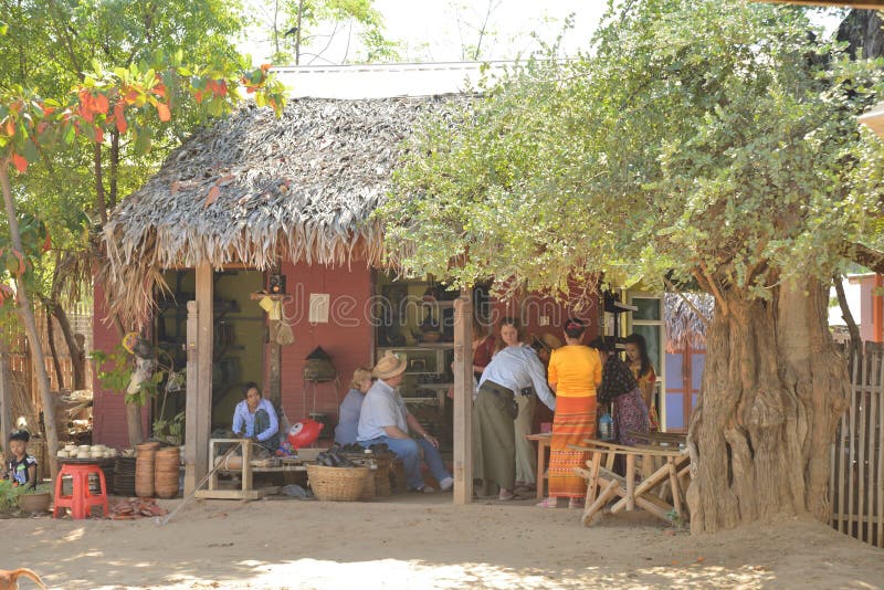 Myanmar Bagan Cottage Simple House Editorial Image - Image of buddhism ...