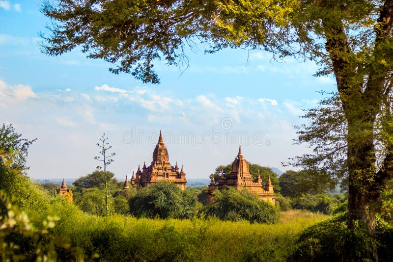Myanmar Bagan Temples Light Burma Travel Pagan Kingdom Stock Photo ...