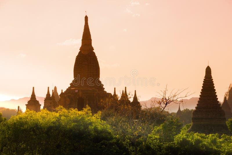 Myanmar Bagan Temples Light Burma Travel Pagan Kingdom Stock Photo ...
