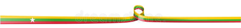 Myanmar bruma flag ribbon stock vector. Illustration of nationality ...