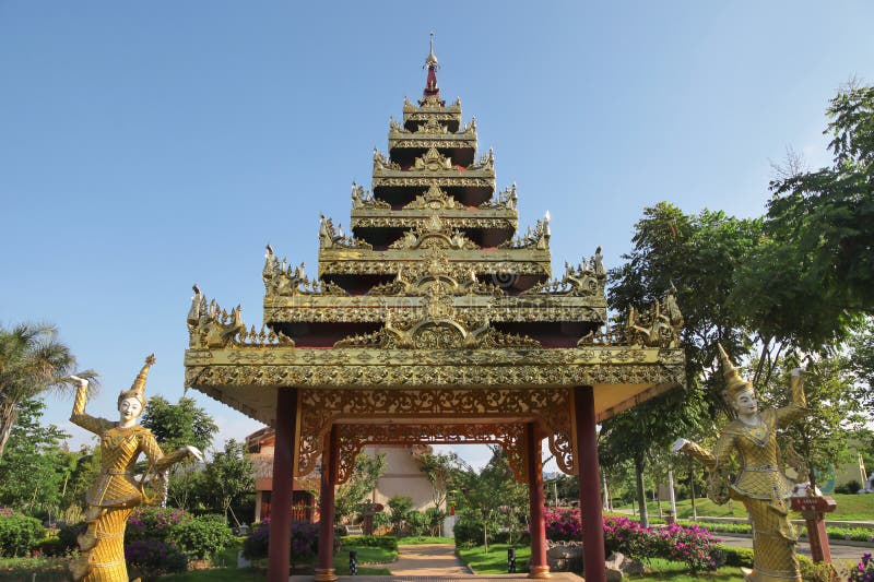 Myanmar building stock image. Image of myanmar, gate - 46053609