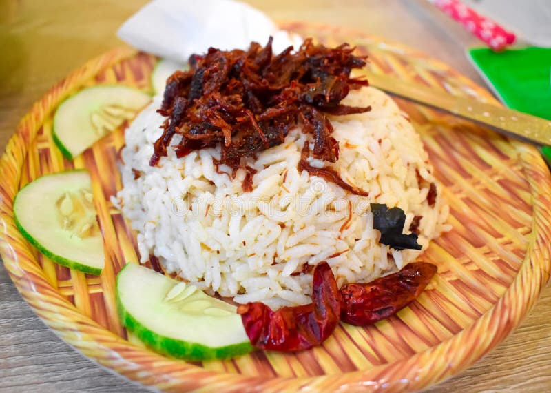 Myanmar or Burmese Traditional Fried Rice Recipe with Fried Beef Curry ...