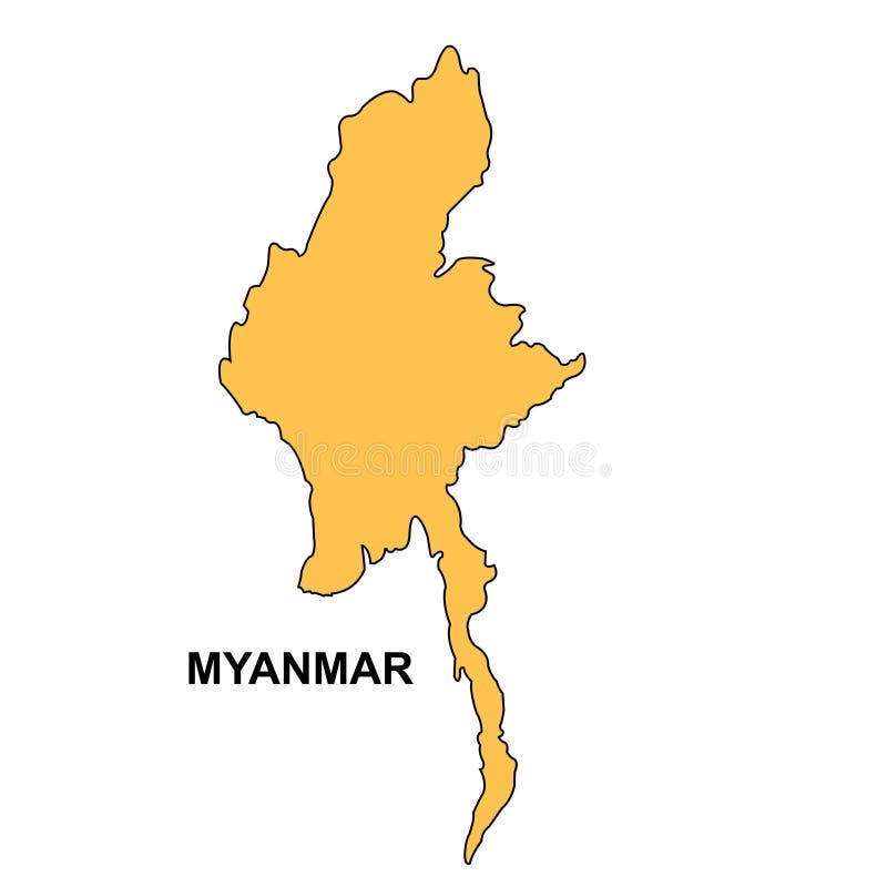 Myanmar country map stock vector. Illustration of district - 300638949
