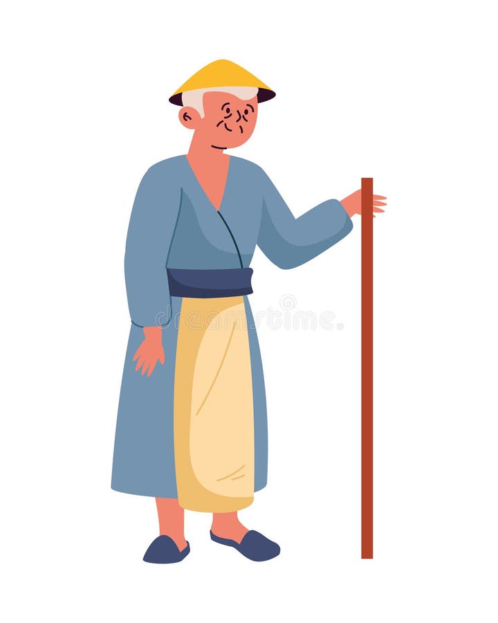 Myanmar elder man stock vector. Illustration of people - 310676928