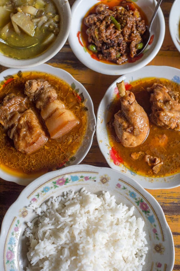 Myanmar Food Set stock image. Image of dinner, meat, portion - 69035969