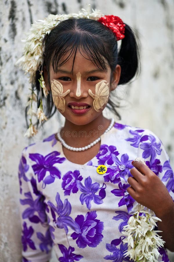 Myanmar girl editorial stock photo. Image of rustic, culture - 22289743