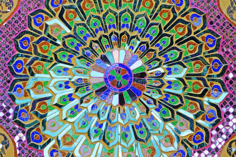 Myanmar Glass Decoration Art Stock Photo - Image of glass, circle: 98733894