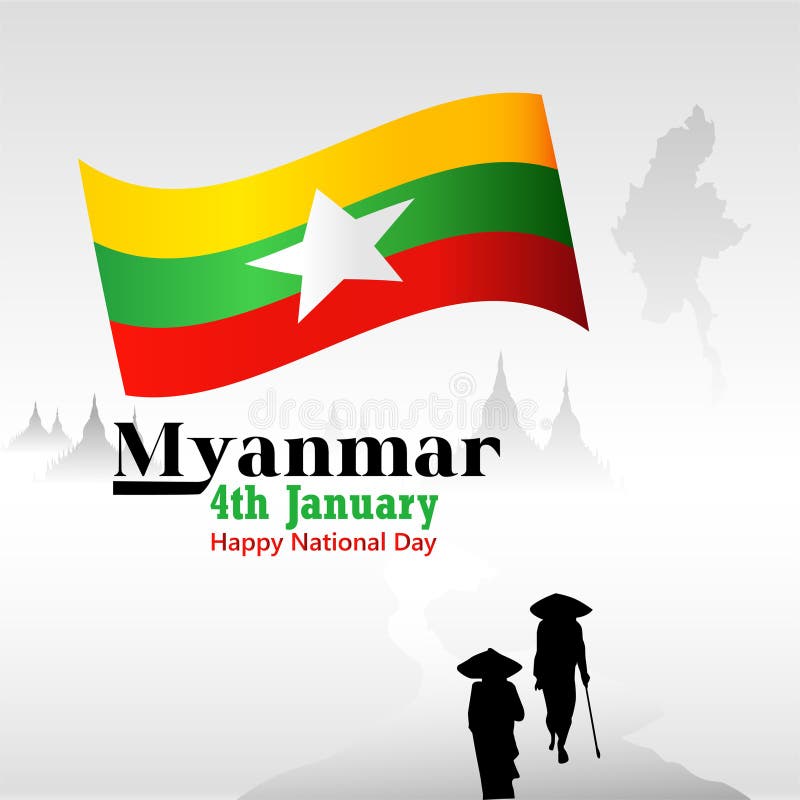 Myanmar Independence Day Vector Design Illustration Vol 01 Stock Vector ...