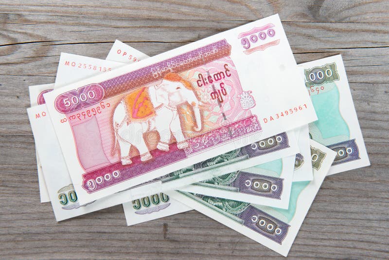 Myanmar kyat bank notes stock photo. Image of economic - 51575354
