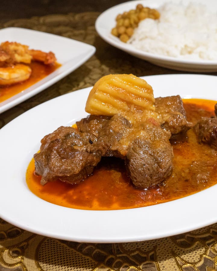 Myanmar Lamb Curry in Plate Stock Image - Image of indian, mutton ...