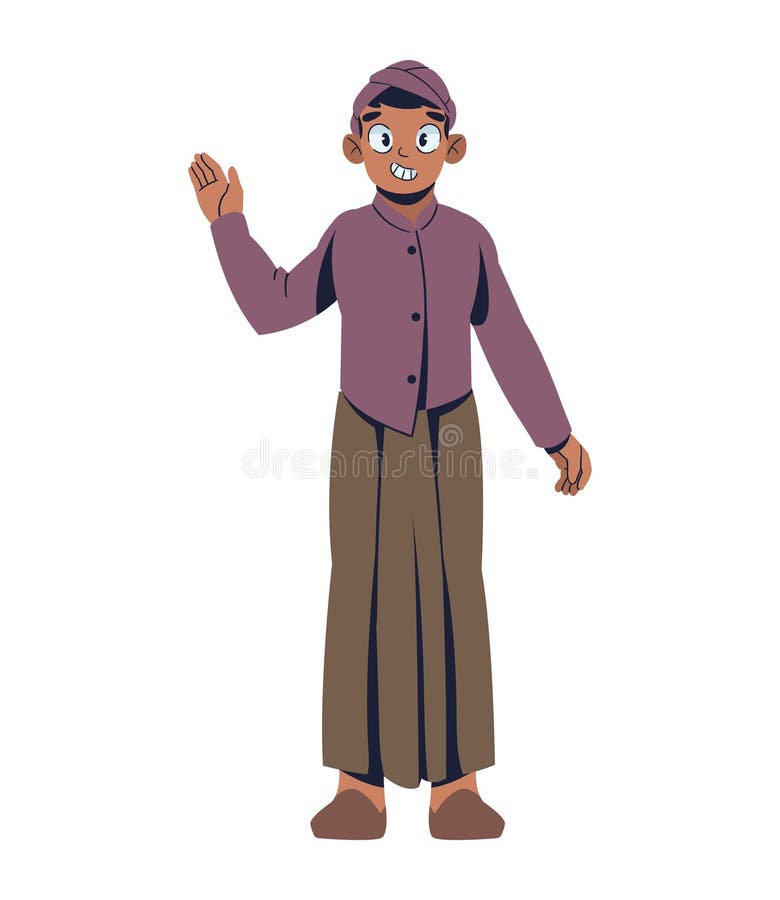 Myanmar man greeting stock vector. Illustration of asian - 309616798