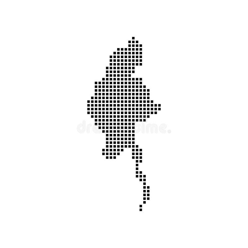 Myanmar map icon stock vector. Illustration of abstract - 347870962