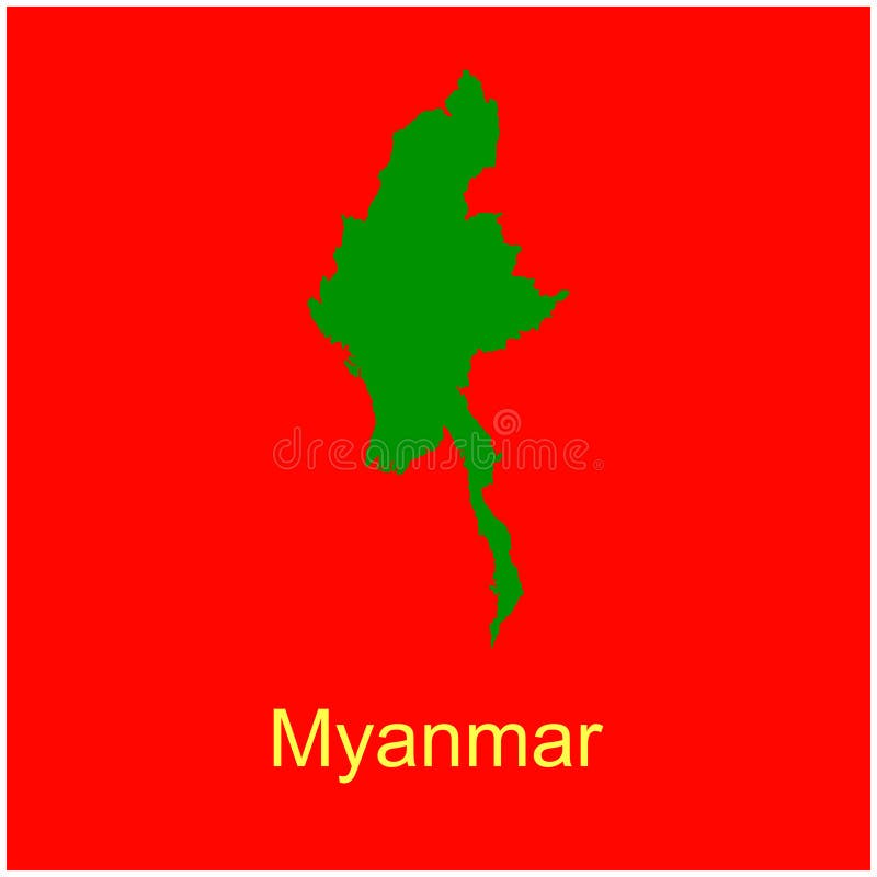 Myanmar map icon stock illustration. Illustration of icon - 347870986