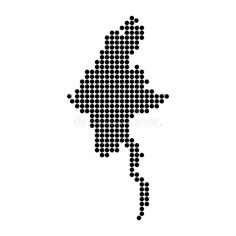 Myanmar map icon stock vector. Illustration of federal - 335661367