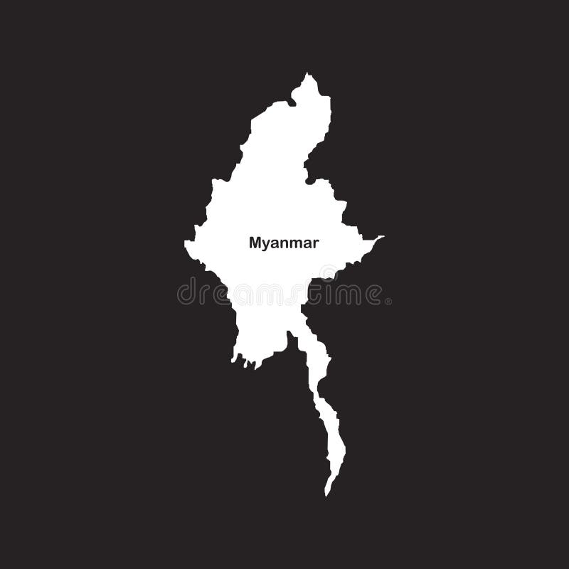 Myanmar map icon stock vector. Illustration of template - 292954796