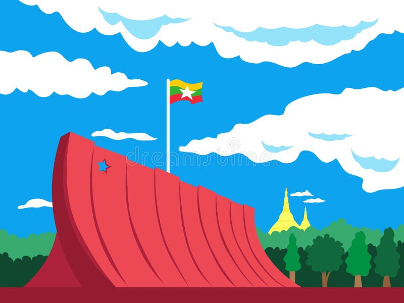Myanmar Martyrs Day, Vector Illustration Stock Vector - Illustration of ...