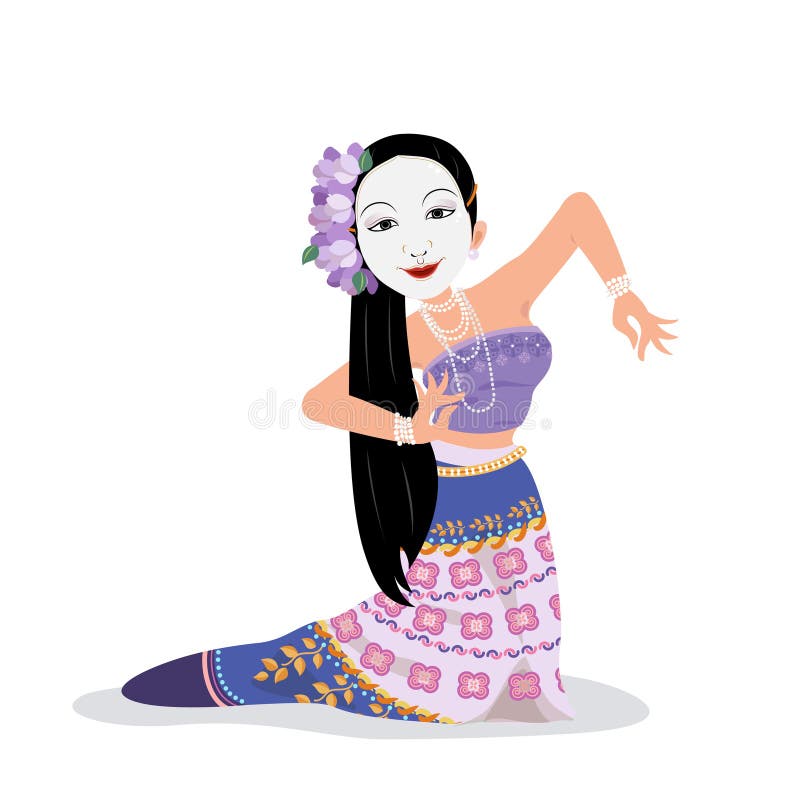 Myanmar mask dance stock vector. Illustration of shirt - 307727825